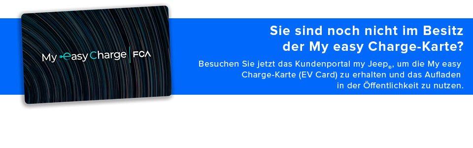 Jeep® 4xe Plug-In-Hybrid | My easy Charge-Karte | Mopar®